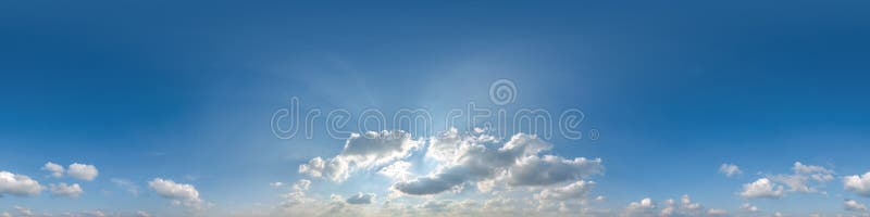 Blue Sky with Clouds As Seamless Hdri 360 Panorama with Zenith in ...