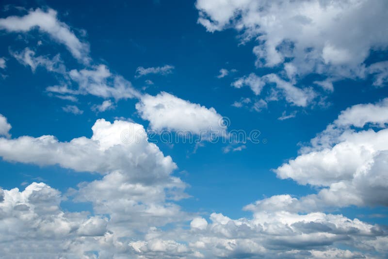 Blue Sky with Clouds Background Stock Image - Image of heaven, freedom ...