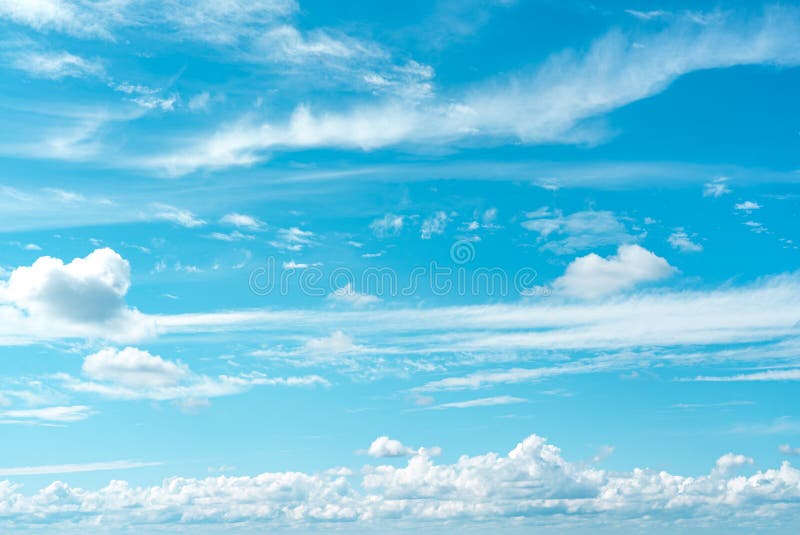 Blue Sky with Clouds Background,Different Types of Clouds in the Sky ...
