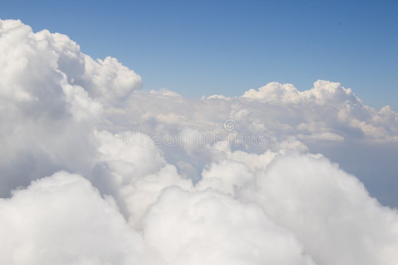 Blue Sky and Clouds Background, High Angle View Stock Image - Image of ...