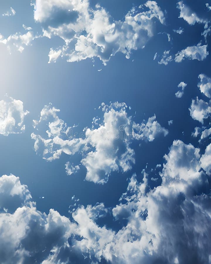 Blue Sky Clouds Background stock illustration. Illustration of ...