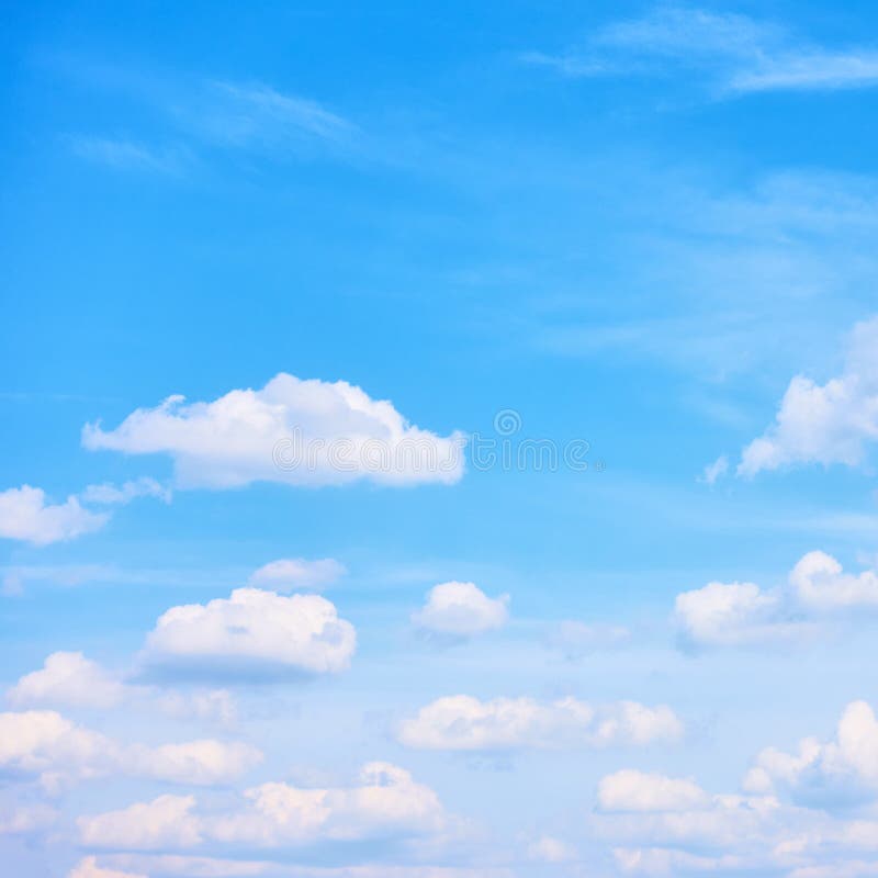 Blue Sky with Clouds - Background Stock Photo - Image of blue, clouds ...