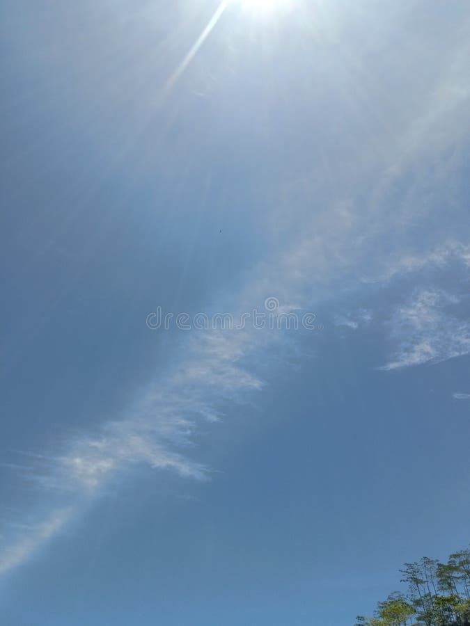 The Blue Sky and Clouds are Beautiful on a Hot Day. Stock Photo - Image ...