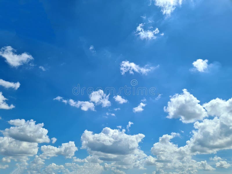 Blue Sky and Clouds on a Bright Day Stock Image - Image of beauty ...