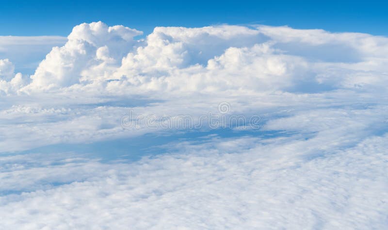 Blue Sky with a Clouds. Clear Blue Sky Panoramic Background with Small ...