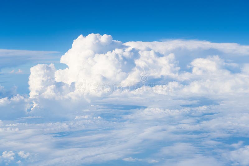 Blue Sky with a Clouds. Clear Blue Sky Panoramic Background with Small ...