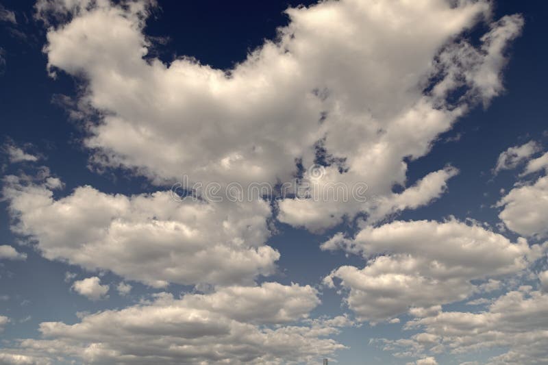 Blue Sky with a Clouds. Clear Blue Sky Panoramic Background with Small ...