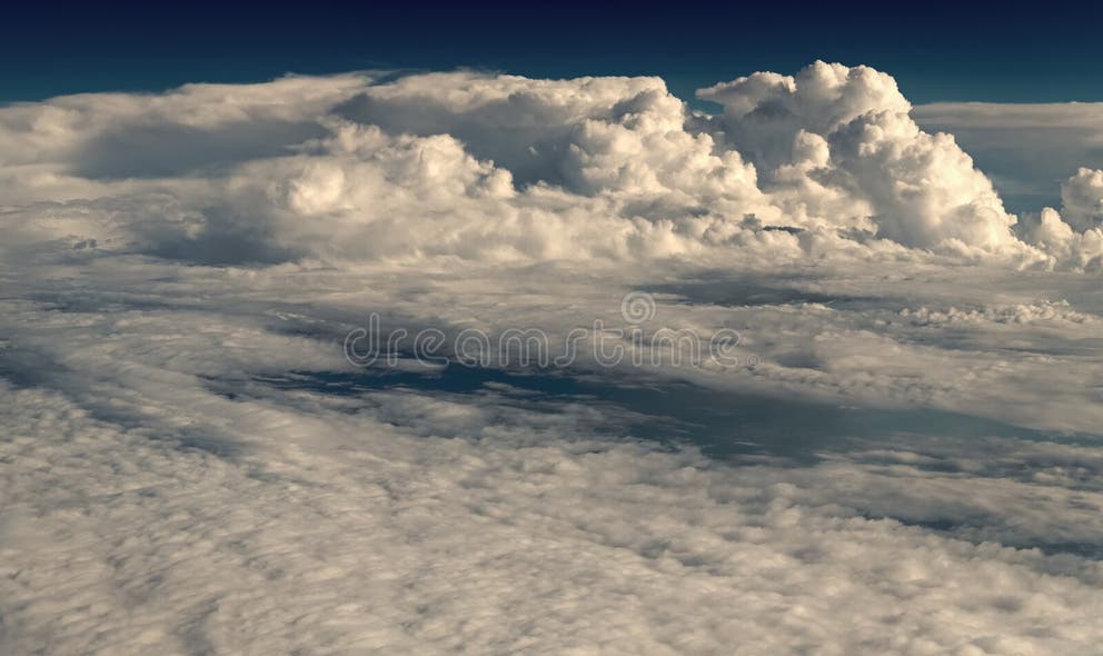 Blue Sky with a Clouds. Clear Blue Sky Panoramic Background with Small ...