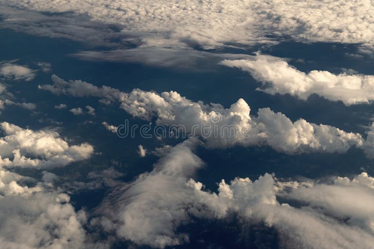 Blue Sky with a Clouds. Clear Blue Sky Panoramic Background with Small ...