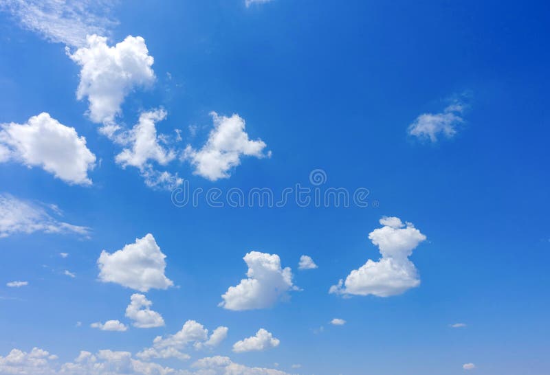 Blue Sky and Clouds,clouds of Different Shapes Stock Photo - Image of ...