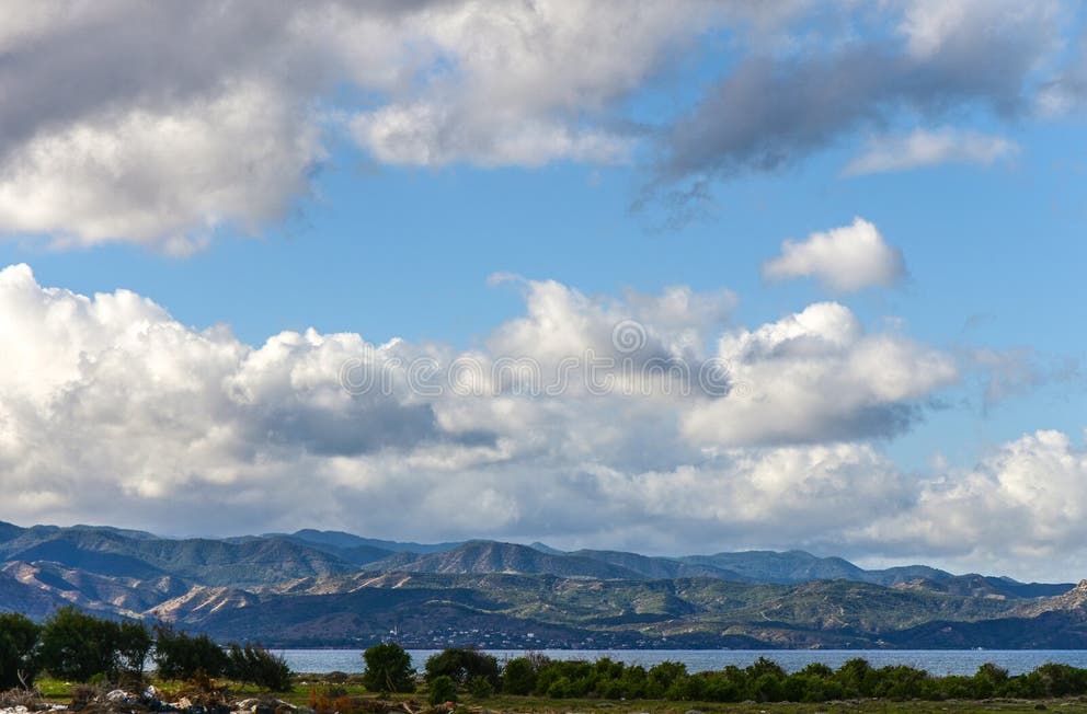 Blue Sky and Clouds in Cyprus in Winter 2 Stock Photo - Image of ...