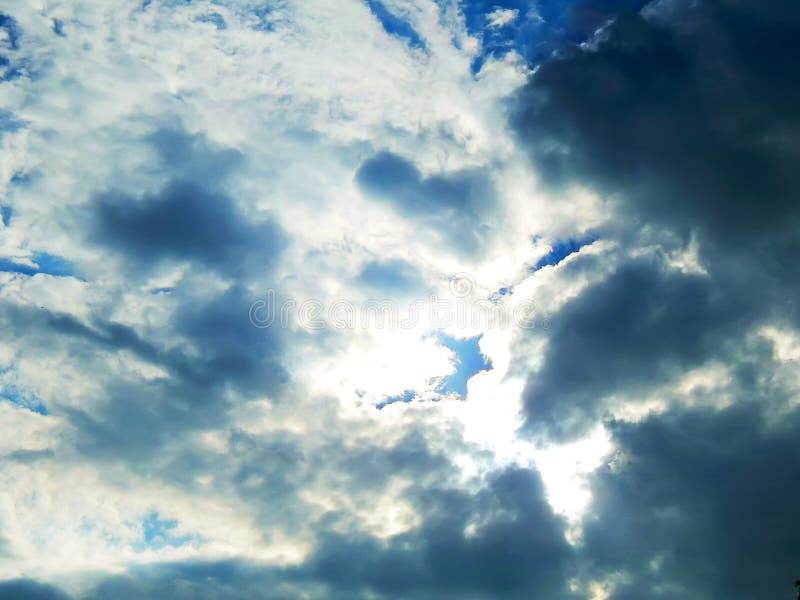 Blue Sky with Clouds at Dawn Stock Image - Image of dawn, abstract ...