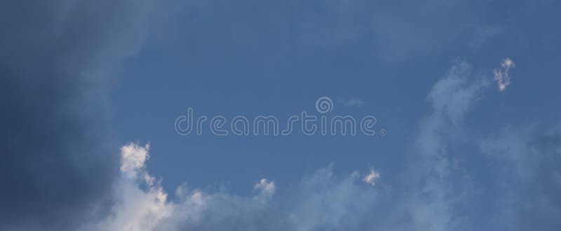 Blue Sky with Clouds, Empty Space for Text Stock Photo - Image of clear ...