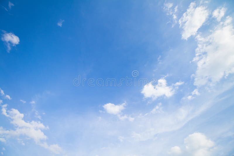 Blue Sky and Clouds in Good Weather Days Stock Photo - Image of bird ...