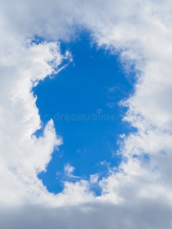 Blue Sky with Clouds Making Shapes Stock Image - Image of shapes, blue ...