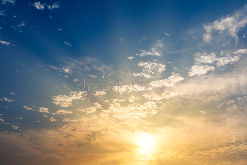 Blue Sky and Clouds in the Morning Stock Photo - Image of landscape ...