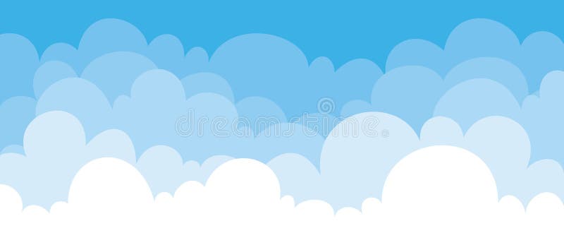 Blue Sky with Clouds Nature Background Stock Illustration ...