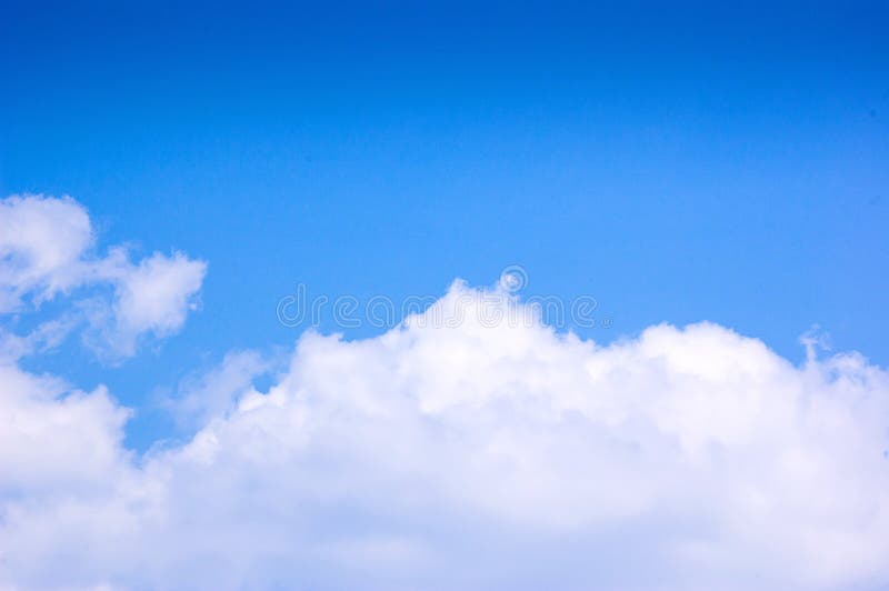 Blue Sky and Clouds at Noon on Clean Air. Stock Image - Image of cloud ...
