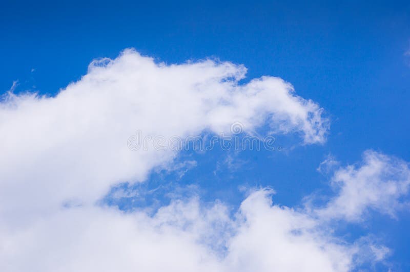 Blue Sky and Clouds at Noon on Clean Air. Stock Image - Image of white ...