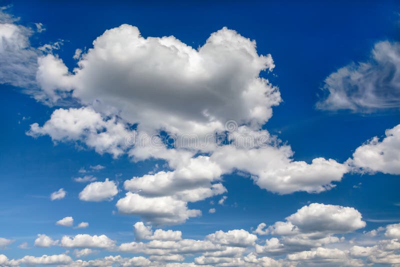 Blue Sky with Clouds Outlook Stock Photo - Image of clean, reflection ...