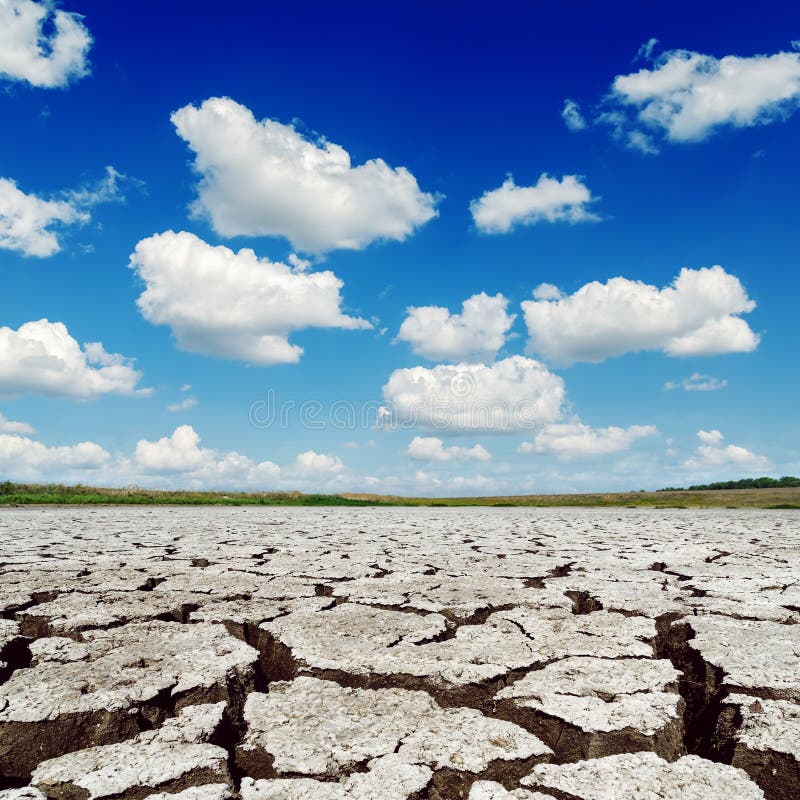 Blue Sky with Clouds Over Drought Earth Stock Photo - Image of arid ...