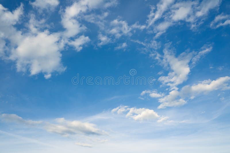 Blue Sky and Clouds Over Horizon. Stock Photo - Image of heaven, blue ...