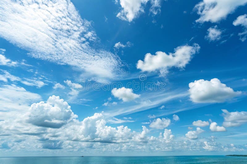 Blue Sky and Clouds - Panoramic View Stock Illustration - Illustration ...
