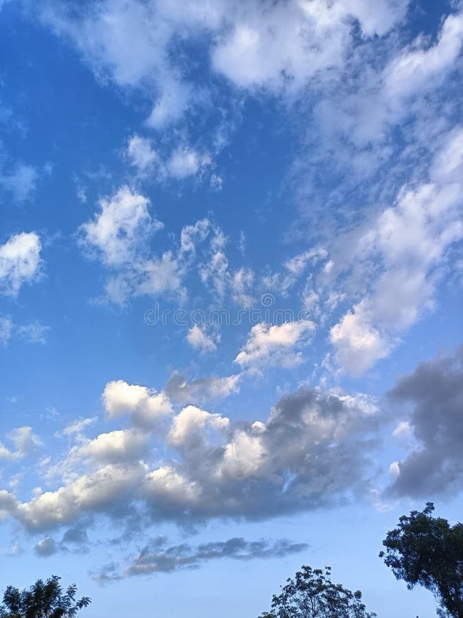 Blue Sky Clouds Patches Scattered Stock Photo - Image of blue, clouds ...