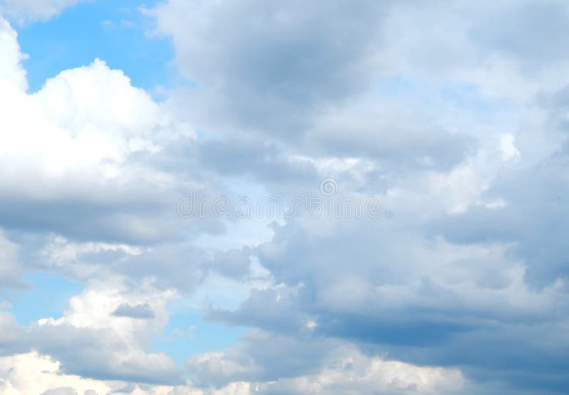 Blue Sky with Clouds after the Rain Close Up Stock Image - Image of ...