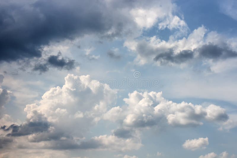 Blue Sky with Clouds and Rain Cloud Stock Photo - Image of meteorology ...