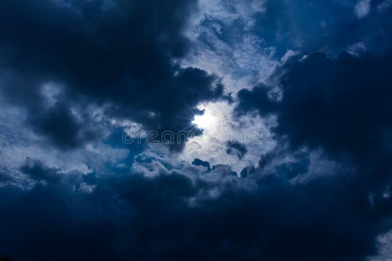 Blue Sky and Clouds before Raining with Space for Add Text Above ...