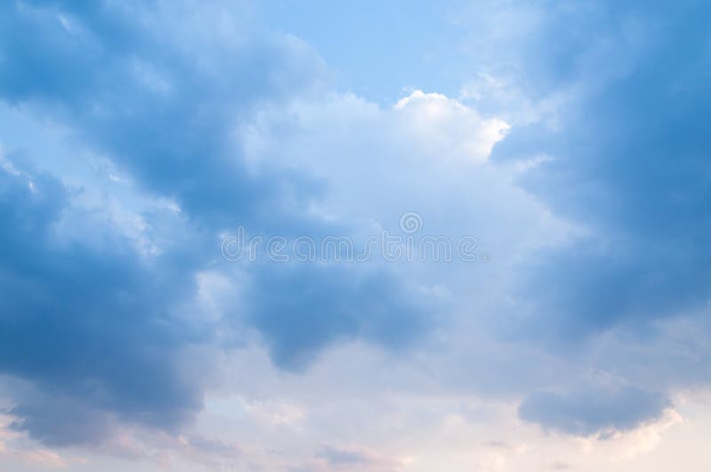 Blue Sky with Clouds in Rainy Season Stock Image - Image of outdoor ...