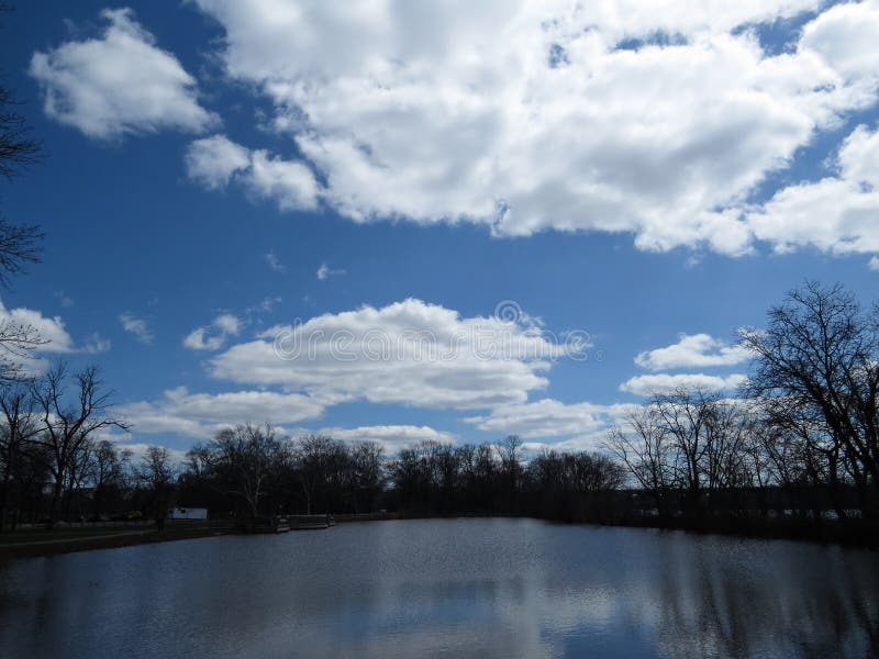 Cloud Reflections on the Water Stock Image - Image of landscape ...