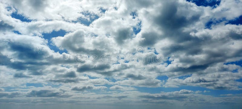 Clouds with a Silver Lining and Blue Sky Stock Photo - Image of outdoor ...