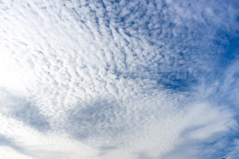 BLUE SKY with CLOUDS in SPRING Stock Photo - Image of cloudscape ...