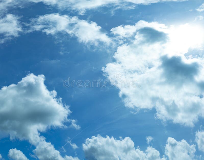 Blue Sky with Clouds Suitable for Web Design Stock Photo - Image of ...