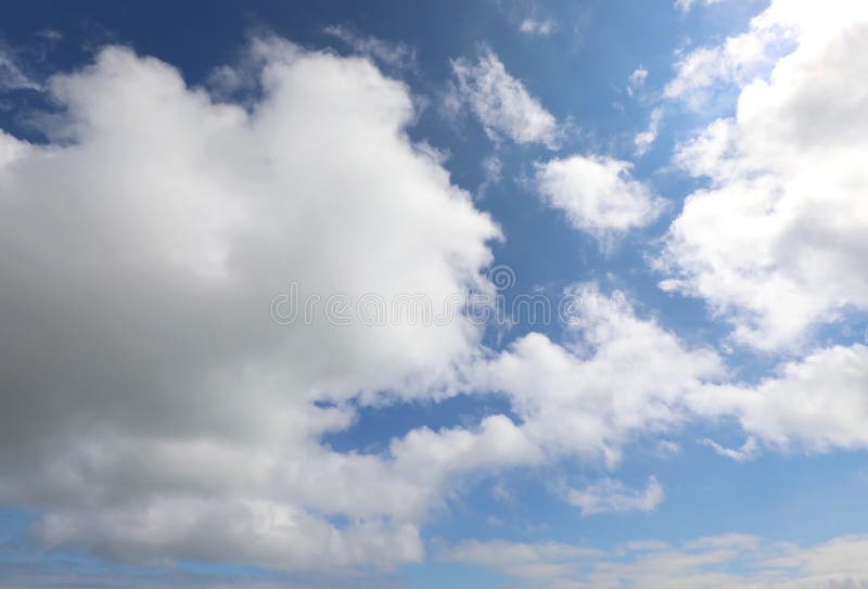 Blue Sky with Clouds and Sun in the Corner Ideal As a Background for ...
