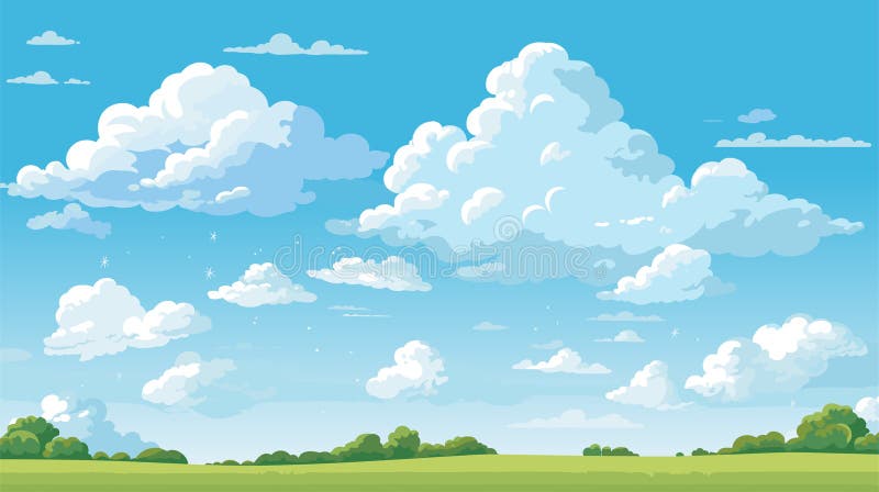Blue Sky Clouds Sunny Day. Background Design, Vector Stock Vector ...