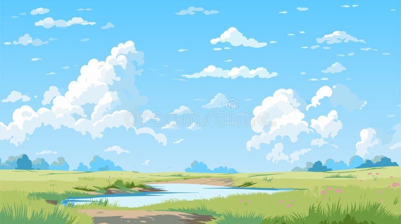 Blue Sky Clouds Sunny Day. Background Design, Vector Stock Vector ...