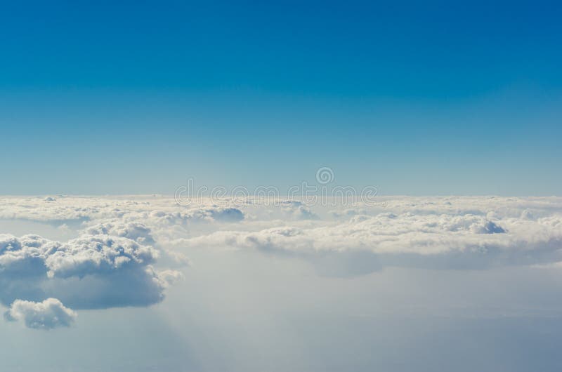 Blue Sky with Clouds, the Upper Layers of the Atmosphere. Stock Photo ...
