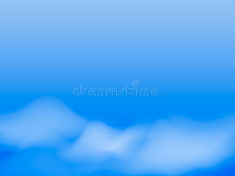 Blue Sky with Clouds. Vector Illustration for Poster Stock Illustration ...