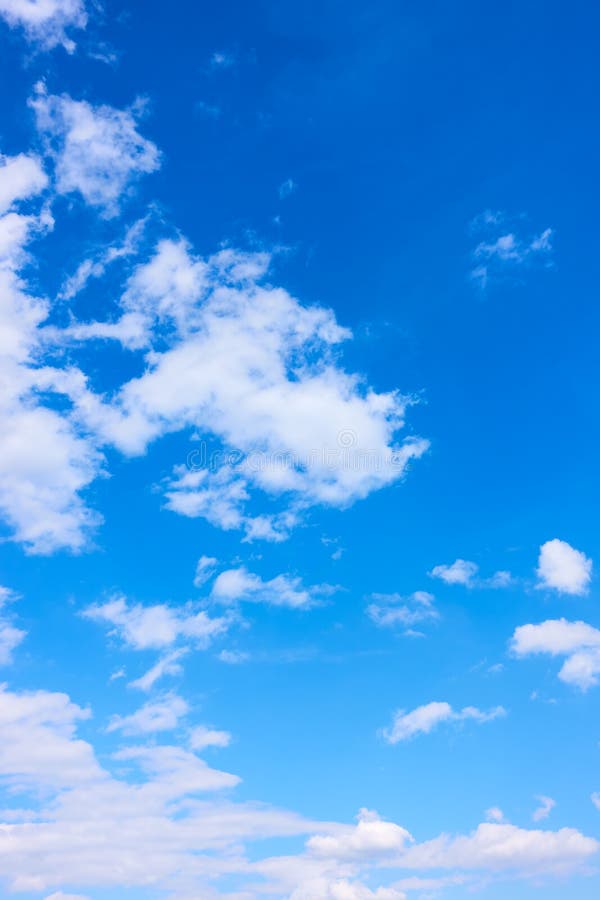 Blue Sky and Clouds - Vertical Background Stock Image - Image of calm ...