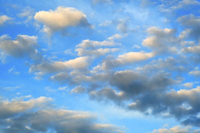 Blue Sky, Clouds White and Beautiful. Open Landscape. Twilight Sky ...