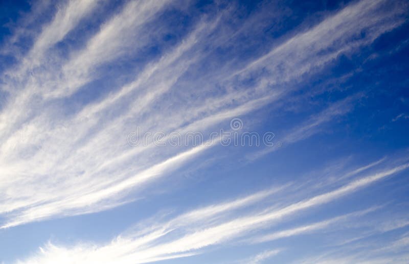 Blue Sky with Clouds Wind II Stock Photo - Image of white, abstract ...