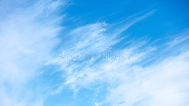 Blue Sky with Clouds in Windy Weather Stock Image - Image of flat ...