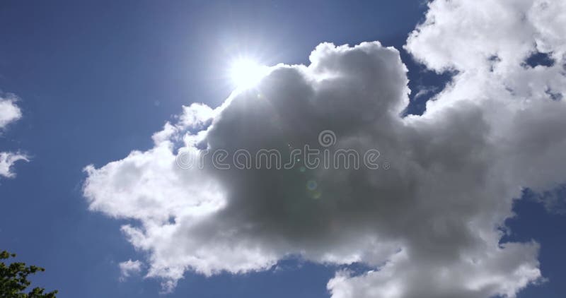 Blue Sky with Clouds in Windy Weather Stock Video - Video of moisture ...