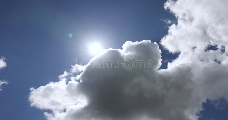Blue Sky with Clouds in Windy Weather Stock Footage - Video of scenery ...
