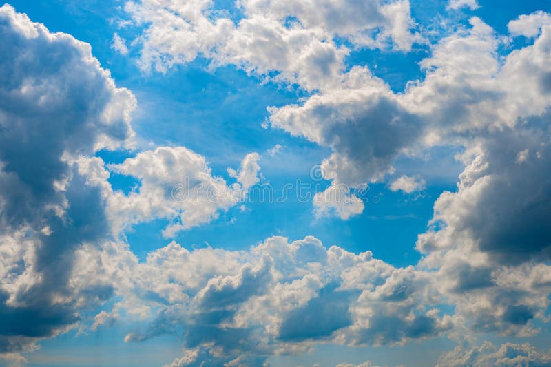 Blue Sky Covered with Plentiful Clouds Stock Image - Image of climate ...