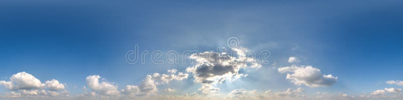 Blue Sky with Cumulus Clouds As Seamless Hdri 360 Panorama with Zenith ...