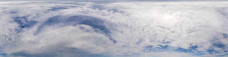 Blue Sky with Cumulus Clouds Seamless Panorama in Spherical ...